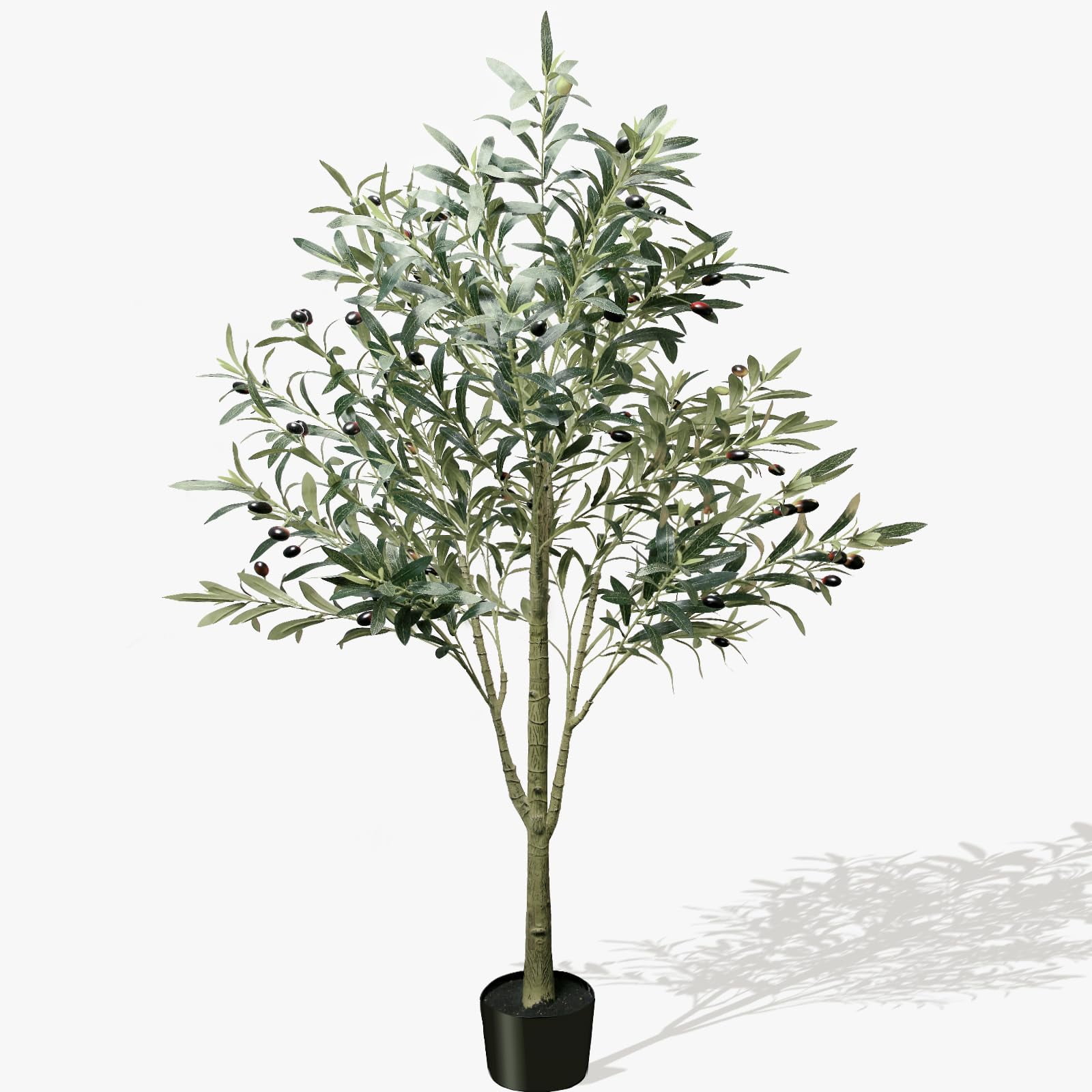 5FT Artificial Olive Tree Indoor, Faux Olive Tree Pot, Fake Olive Plant ...