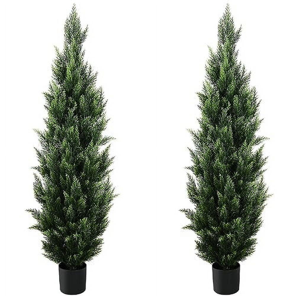 5FT Artificial Topiary Tree Beautiful Realistic Faux Cedar Pines ...