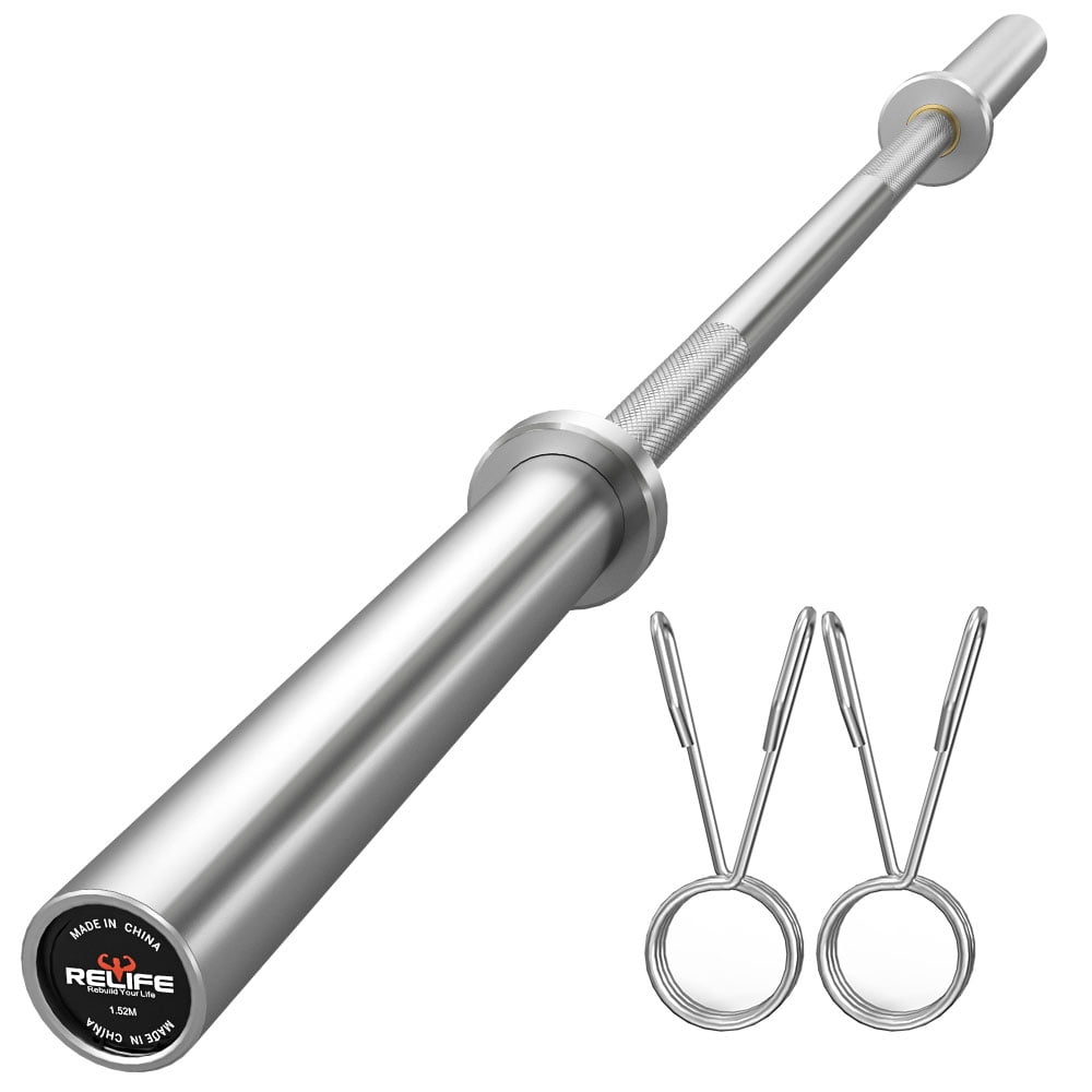 5FT Barbell Olympic Bar Weightlifting Strength Training - Walmart.com