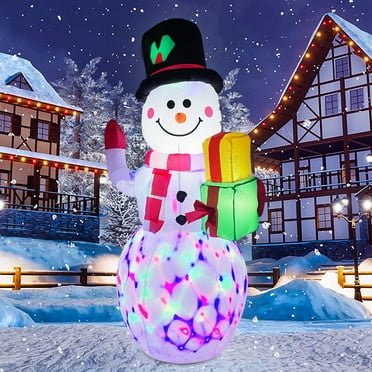 PayUSD 8 FT Christmas Inflatable Surfing Snowman Lawn Outdoor ...