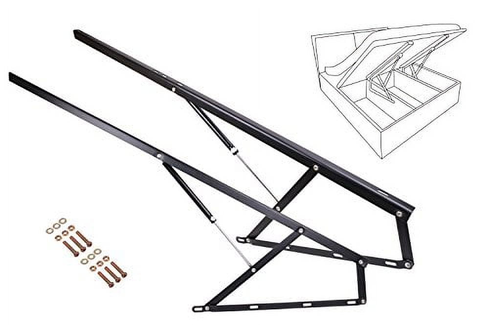 5FT Gas Piston Bed Lift Mechanisms for Sofa Bed Box Storage King Queen Twin Space Saving DIY ...