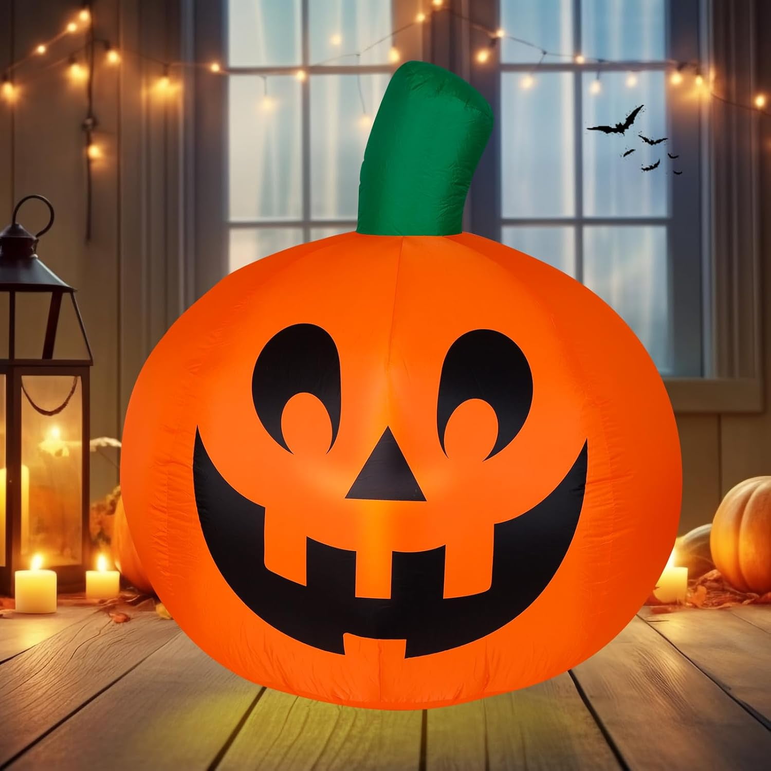 5FT Giant Halloween Inflatables Pumpkin Outdoor Decorations, Blow Up ...