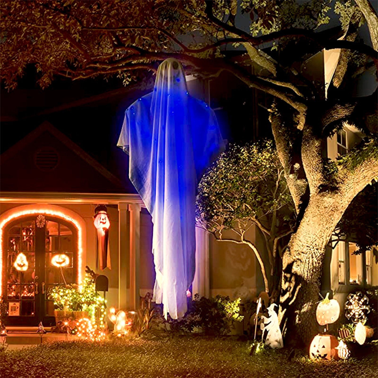 5FT Glowing Hanging Ghost - Motion-Activated Floating Specter with ...