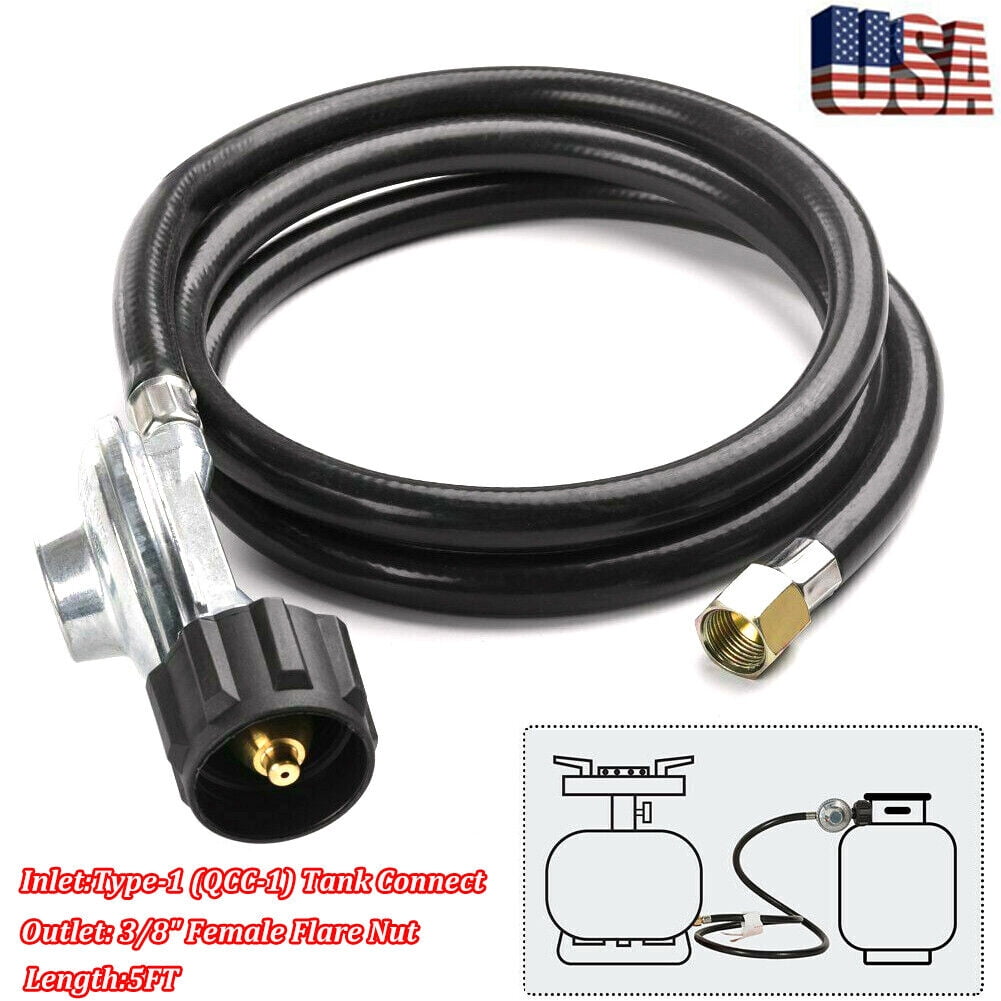 5FT Low Pressure Propane Regulator Hose for LP Gas Grill Patio Heater ...