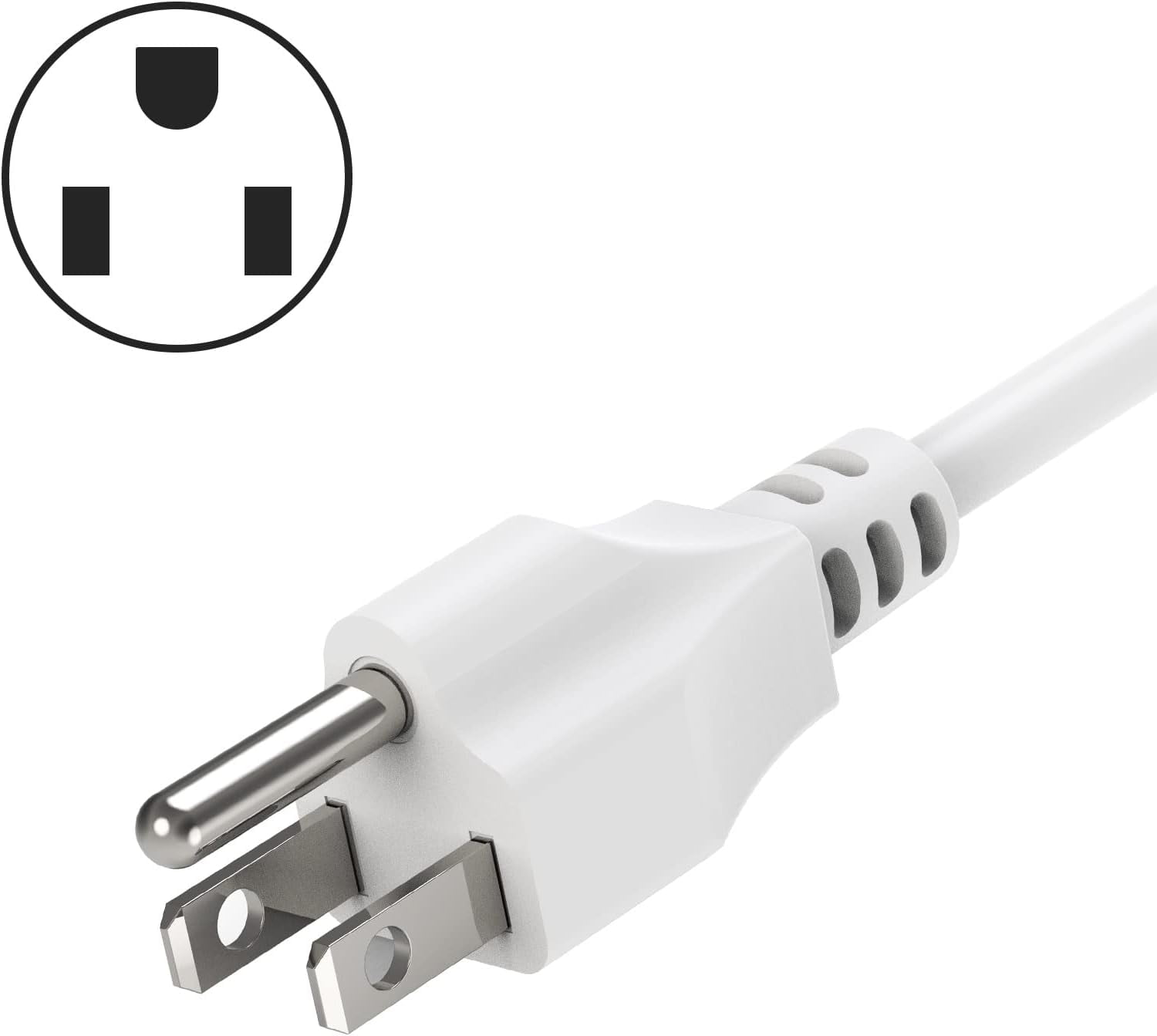 5FT Plug Power Cord T5 T8 LED Tube Power Cable,5FT 3-Outlet Power Cord ...