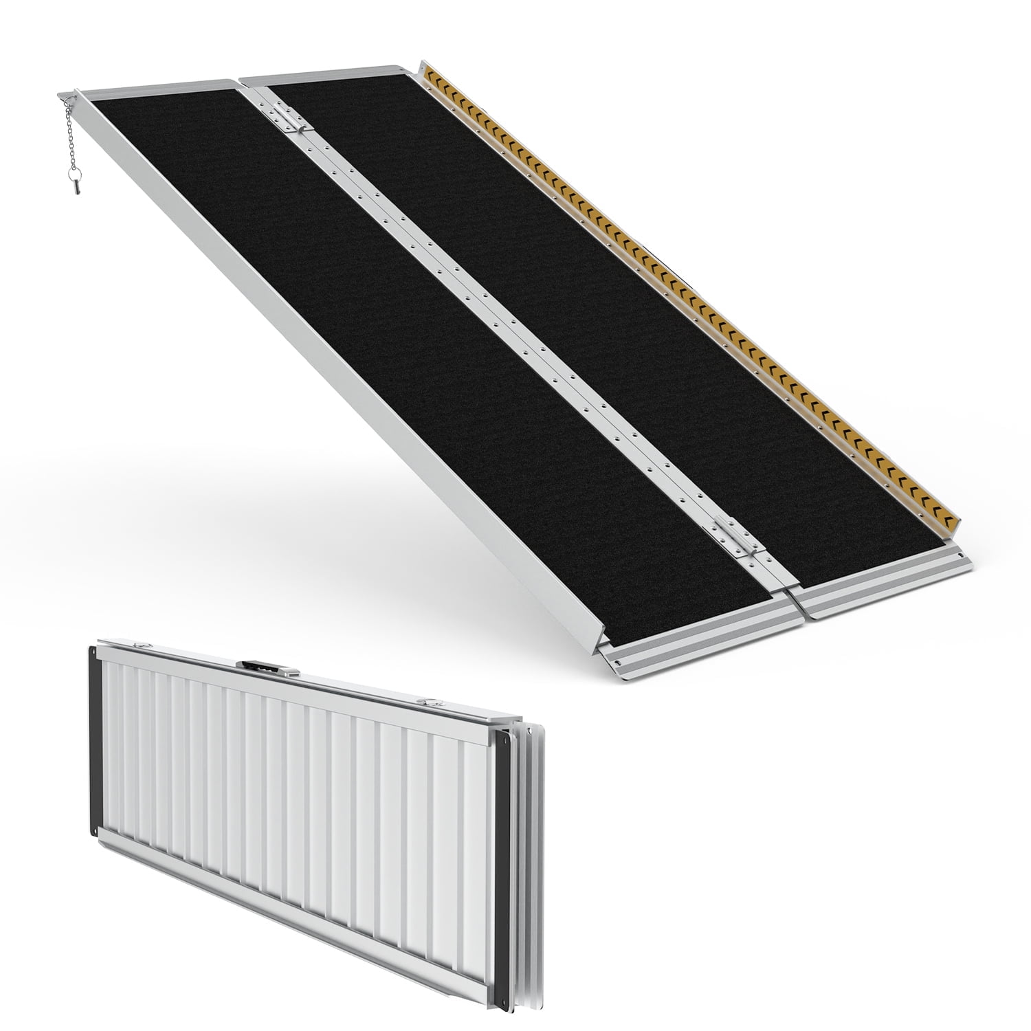 5FT Portable Wheelchair Ramp with Load-Reducing Shoulder Strap ...
