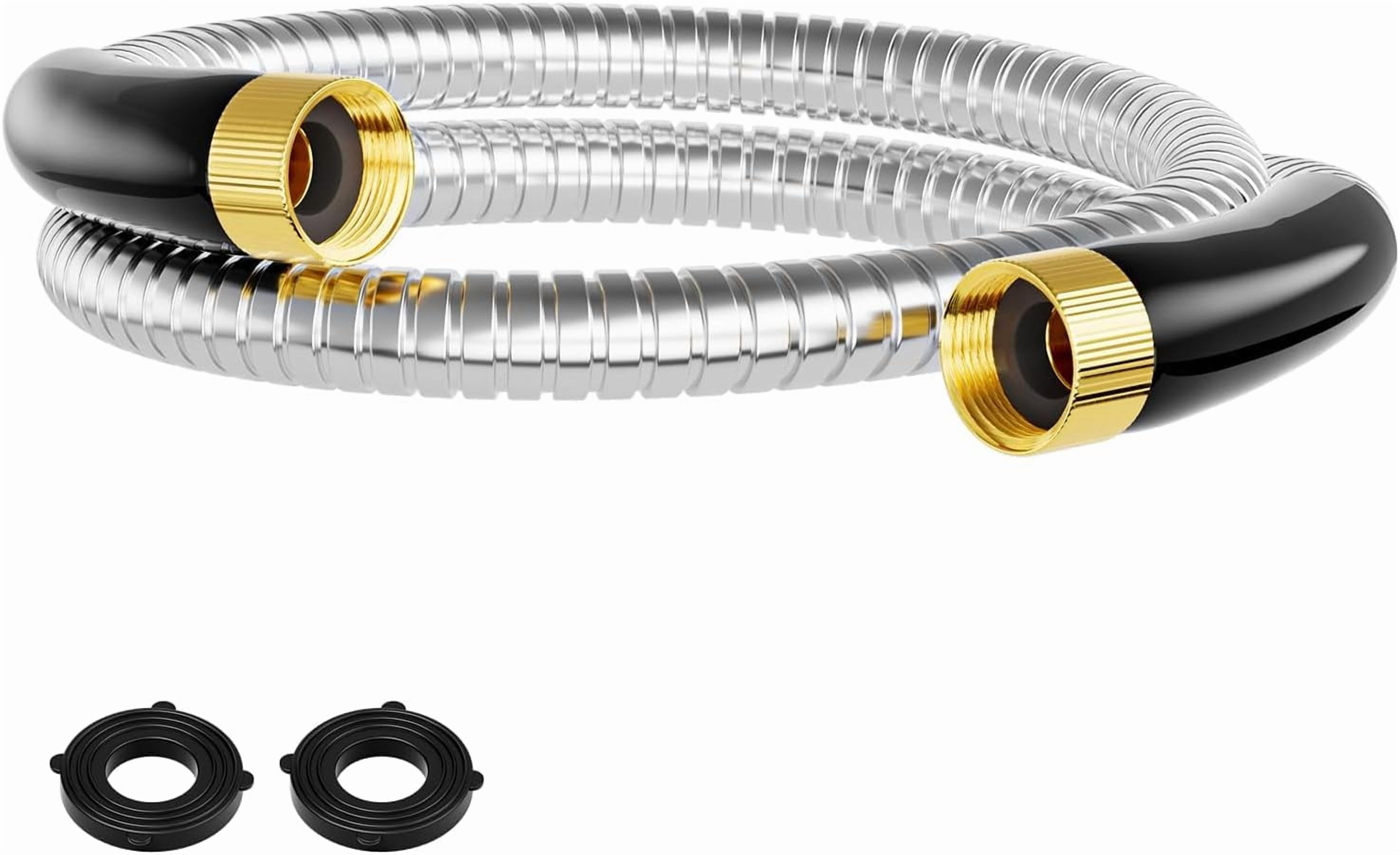 5FT Short Garden Hose, 1/2" 304 Stainless Leader Hose with Female to ...