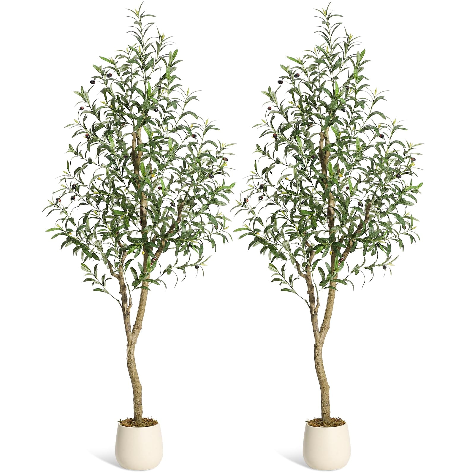 5FT Tall Olive Trees Artificial with Planter,Fake Olive Trees for ...