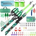 5FT Telescopic Kids Fishing Rod Combo, Full Accessories Kit with Tackle ...