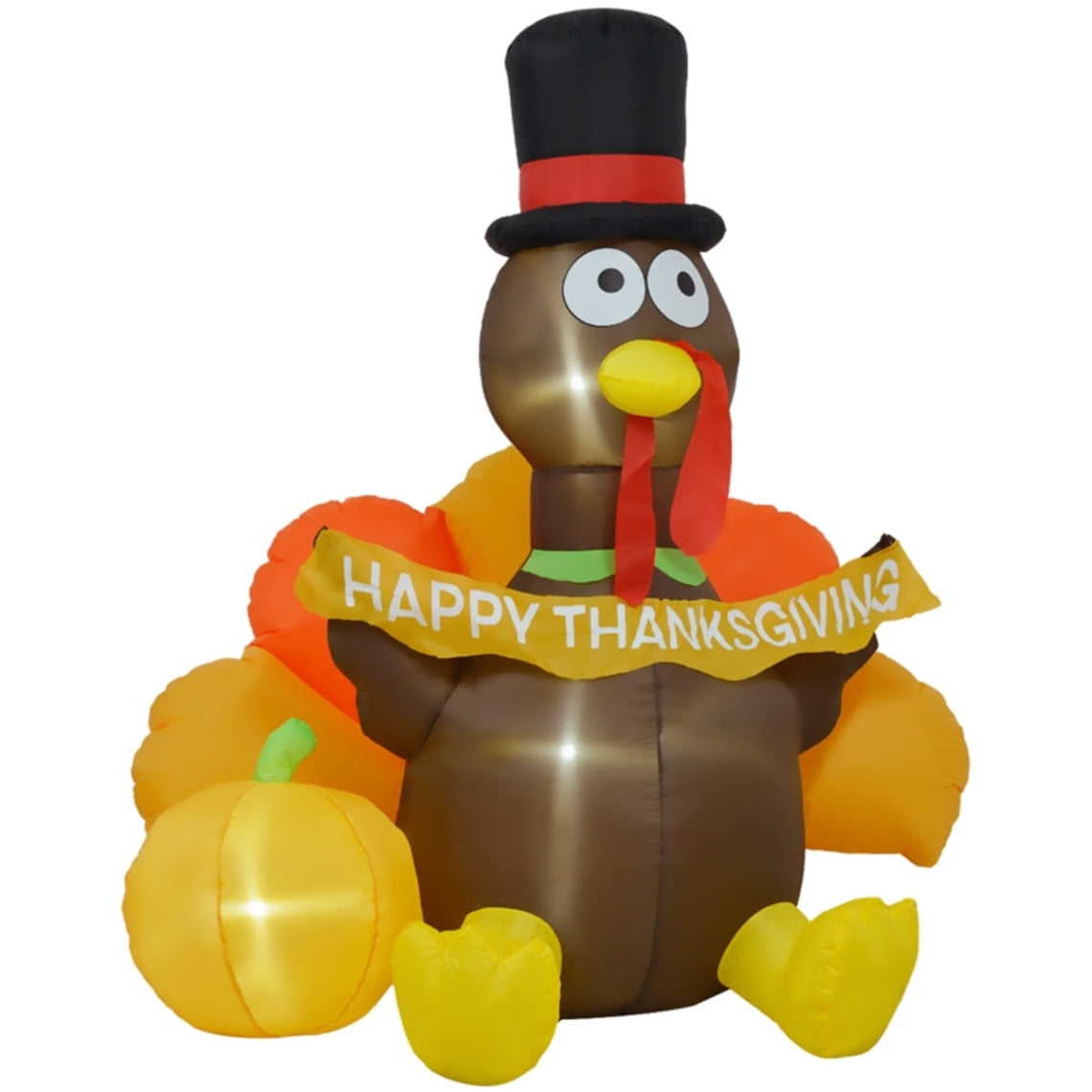 5FT Thanksgiving Inflatables Turkey Outdoor Decorations with Colorful ...