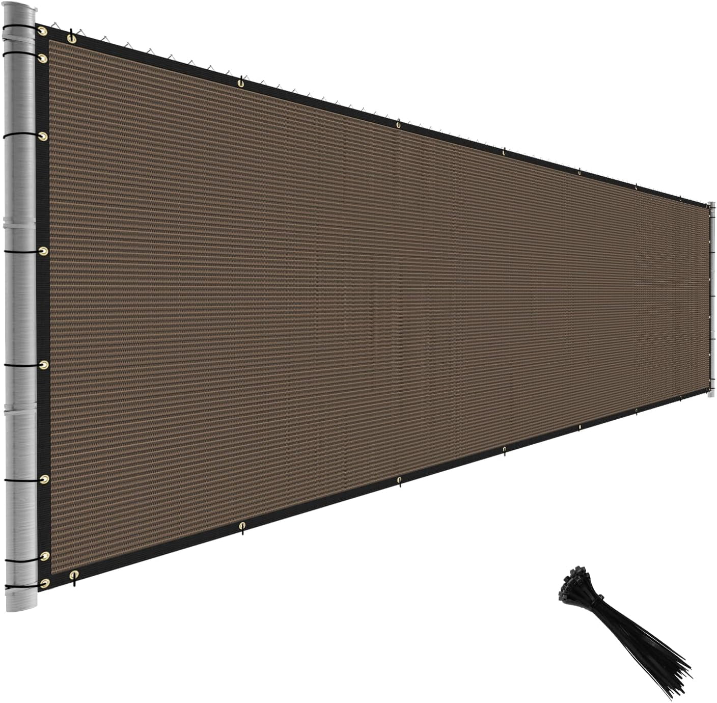 5FTx40FT Brown Fence Privacy Screen Temporary Outdoor Patio Fence Cover ...
