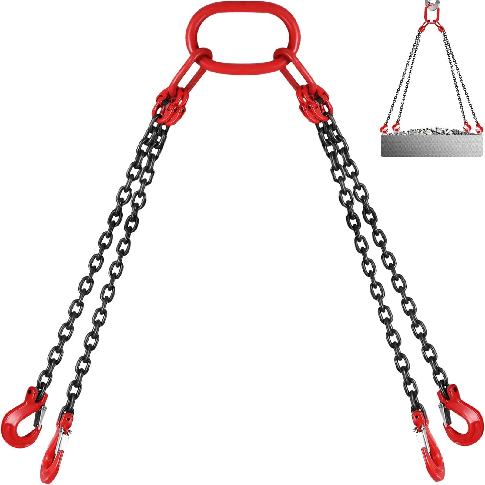 5Ft Chain Sling 5/16 Inch X 5 Ft Engine Lift Chain G80 Alloy Steel Engine Chain Hoist Lifts 3 ...