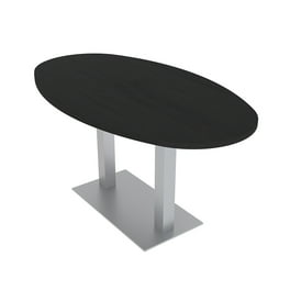 6 Person Boat Shaped Conference Table With Metal Base And Power Module Walmart