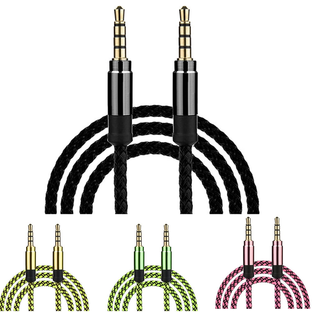 5Ft Male to Male Aux 3.5mm Stereo Audio Cable For Cell PhoneTablet ...