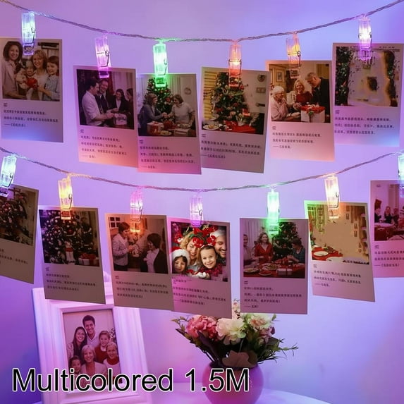 5Ft Photo Clip String Lights, Fairy Lights Battery Operated with Clips ...