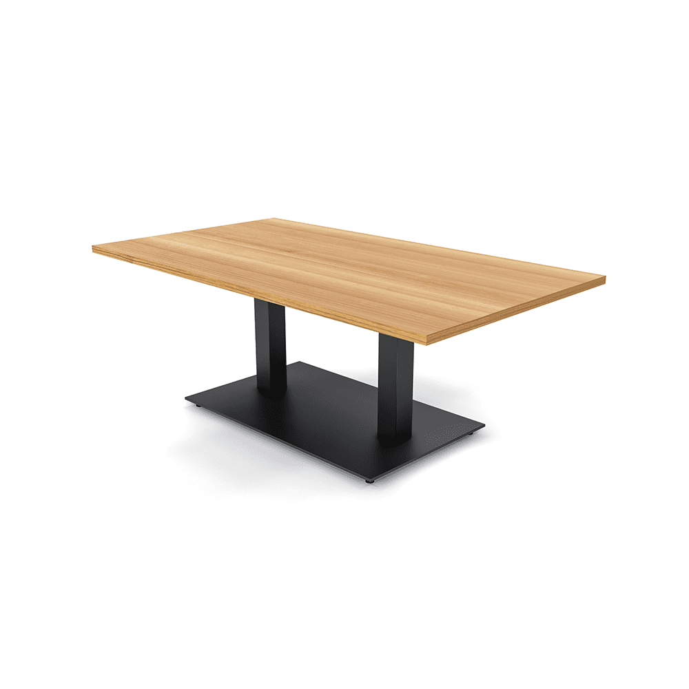 5Ft Rectangular Coffee Table With Metal Base Reception Table - Walmart.com
