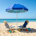 5Ft Three Folded Portable Beach Umbrella Windproof Tilt Pole Air Vent ...