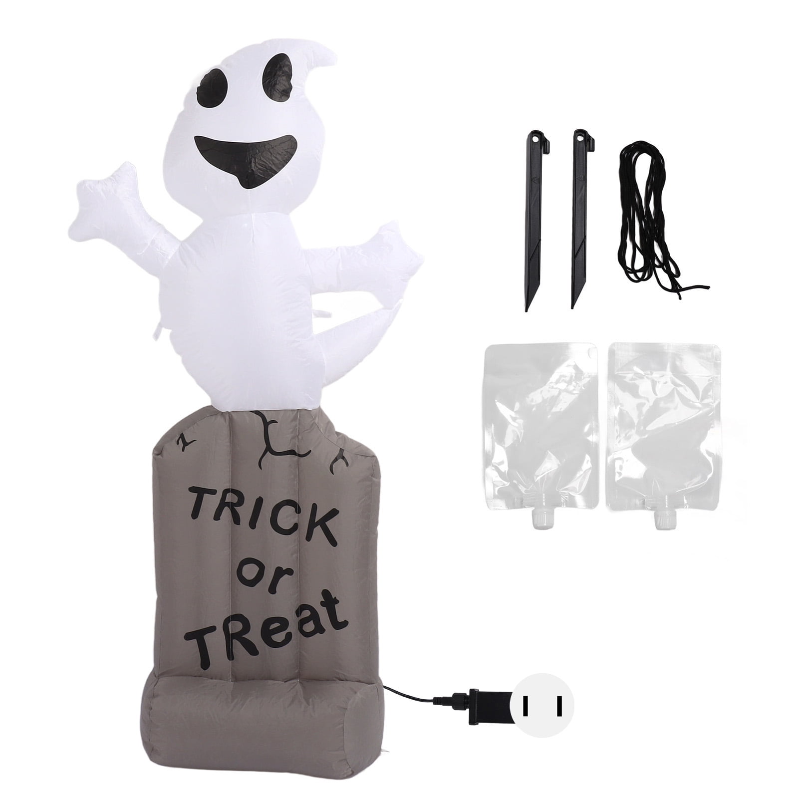 5Ft Inflatable Tombstone With LED Lights, Waterproof Yard Decoration ...