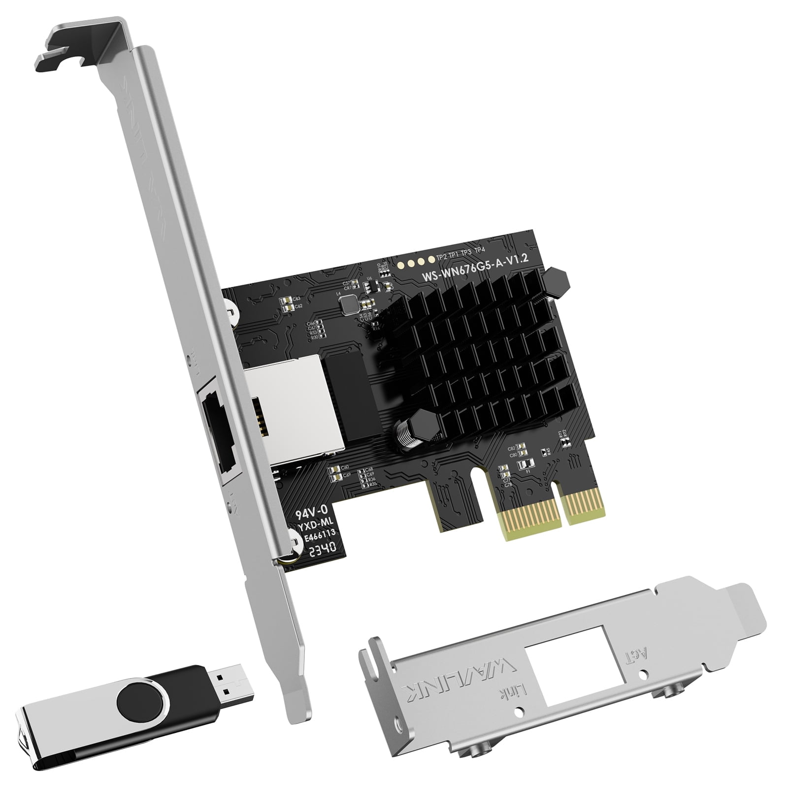 5G Base-T PCIe Network Card, 5000Mbps Ethernet PCI WiFi Adapter, NIC ...