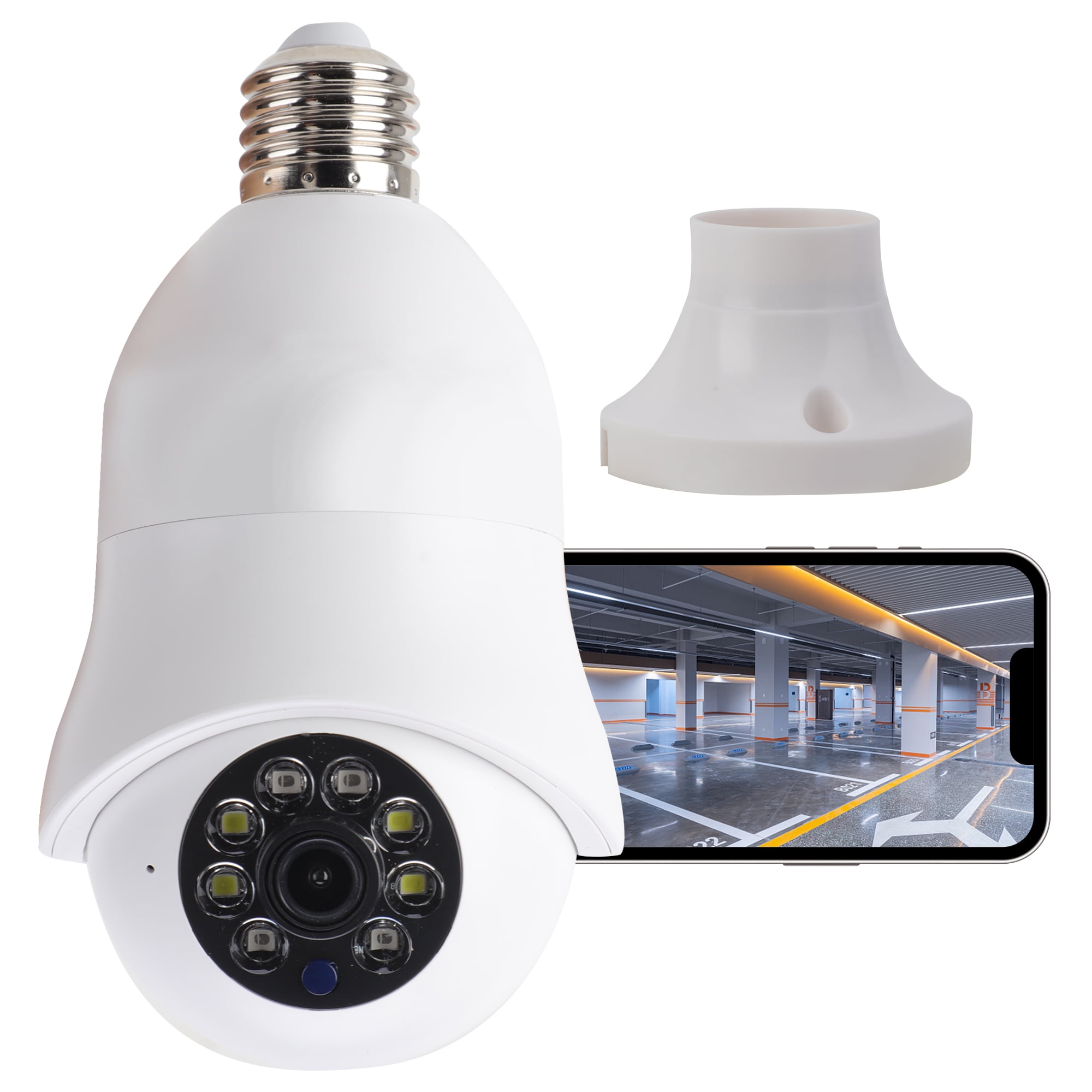 5G Light Bulb Security Camera 360° Wireless Cameras Outdoor Indoor ...