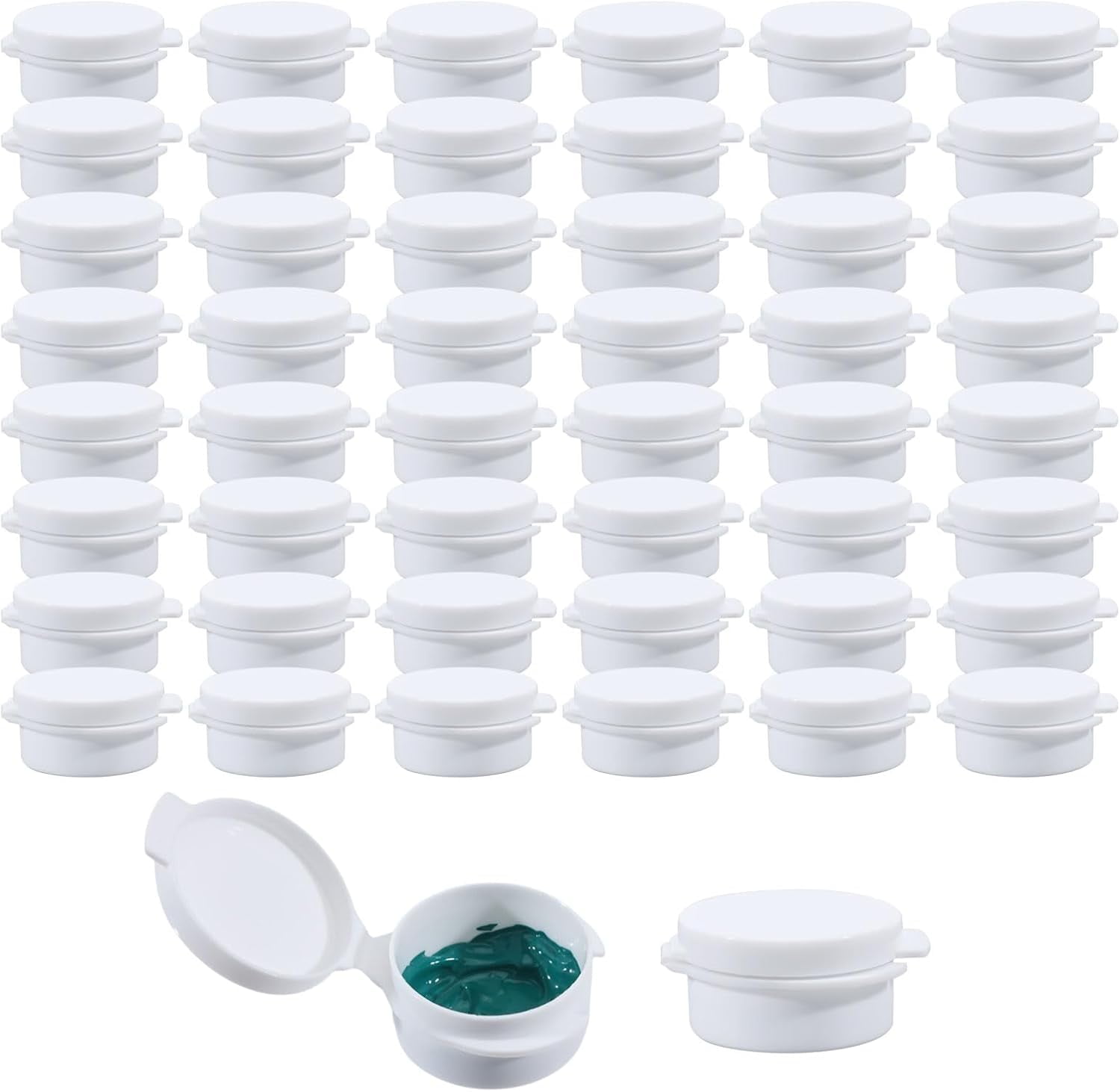 5G Reusable PP Plastic Empty Button Box Mini Cream Box Nakeup Box White ...