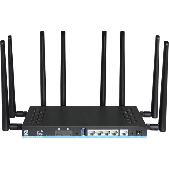 5G Router WiFi 6 AX3000 with Dual SIM Slots Gigabit Dual-Band Wireless ...