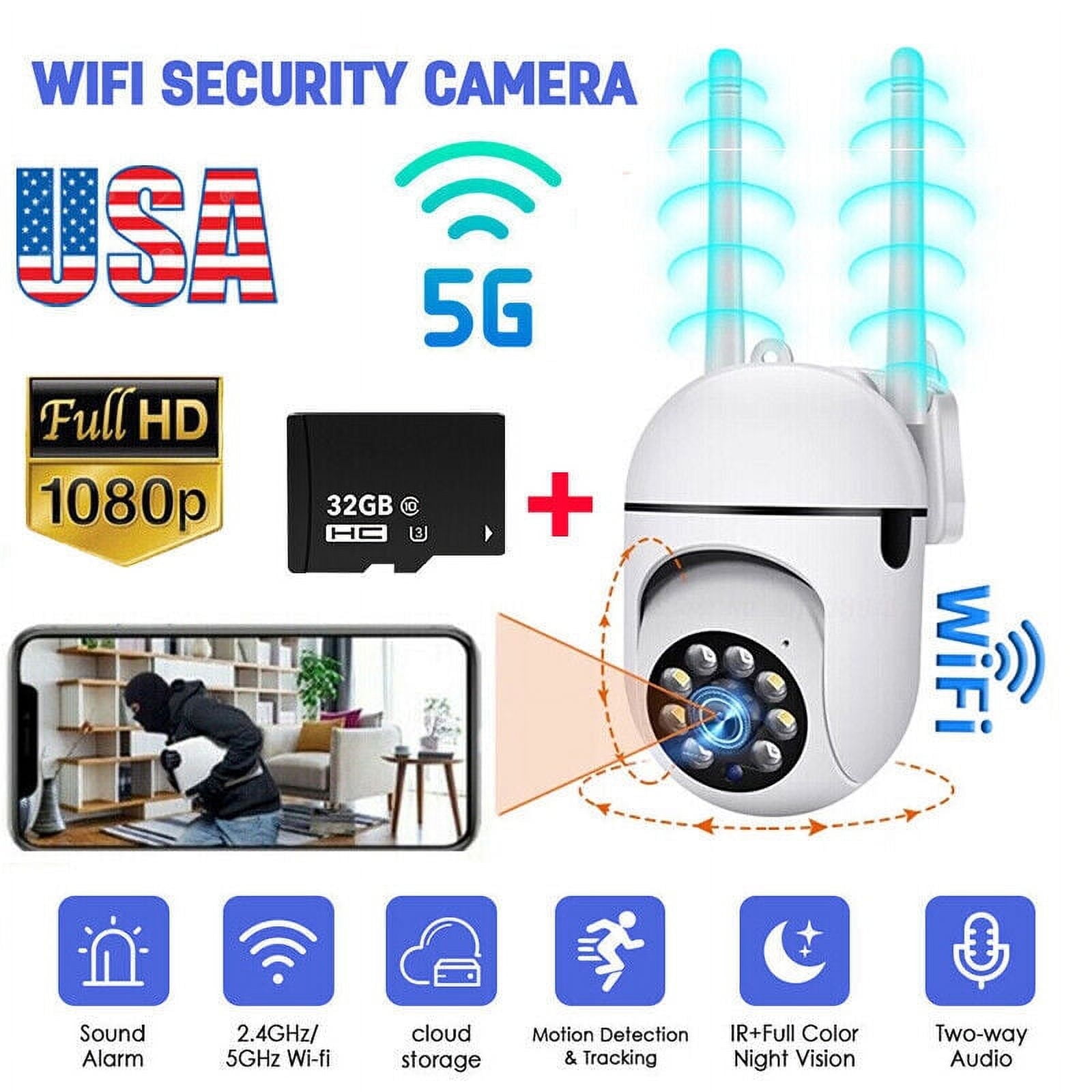 5G Security Camera Outdoor,1080P WiFi Wireless for Home Security,Auto ...