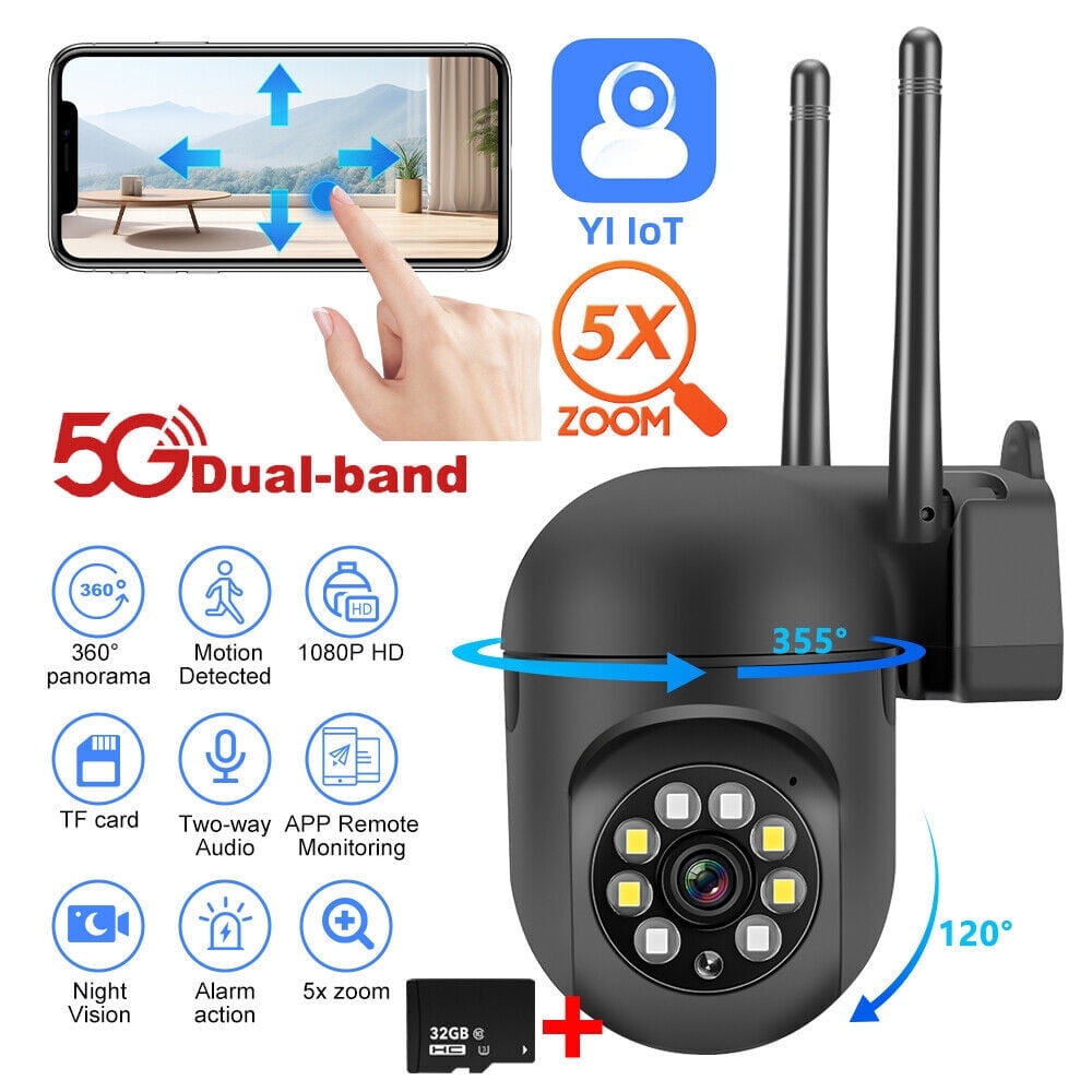 5G Security Camera Outdoor,1080P WiFi Wireless for Home Security,Auto ...