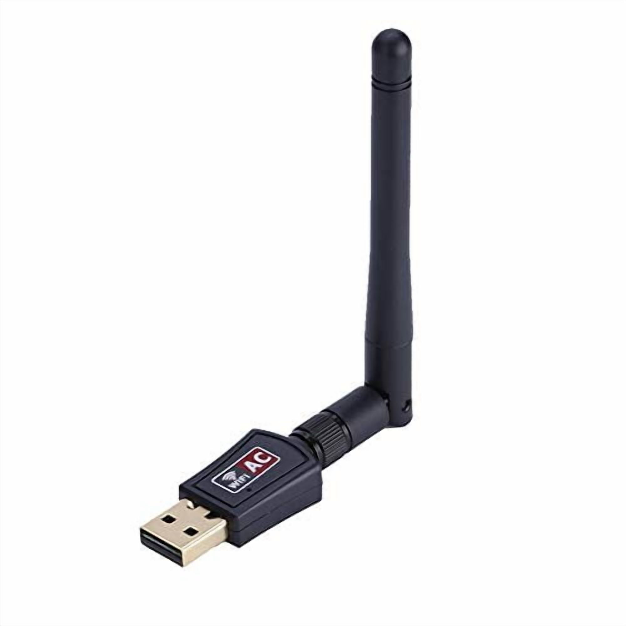 5G USB Adapter,600Mbps Dual-Band 2.4G/5G Antenna USB Adapter Receiver ...