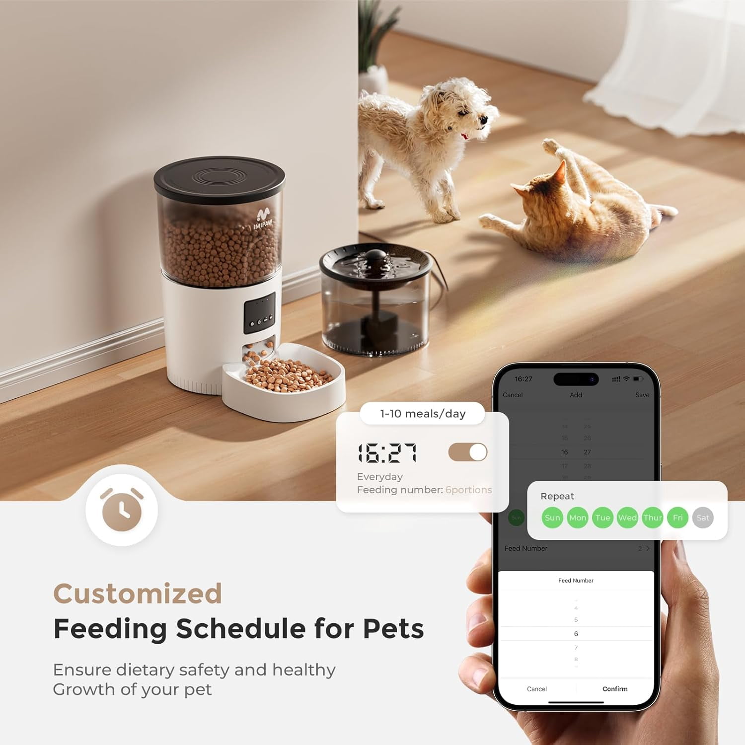 5G WiFi Automatic Cat Feeder and Water Dispenser Combo with App Control ...