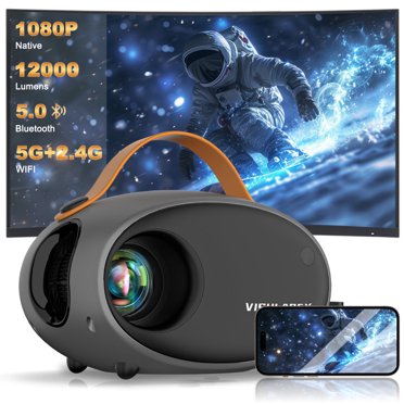 Crosstour WiFi Mini Projector P770, HD 720P, 200'' Screen for Outdoor ...