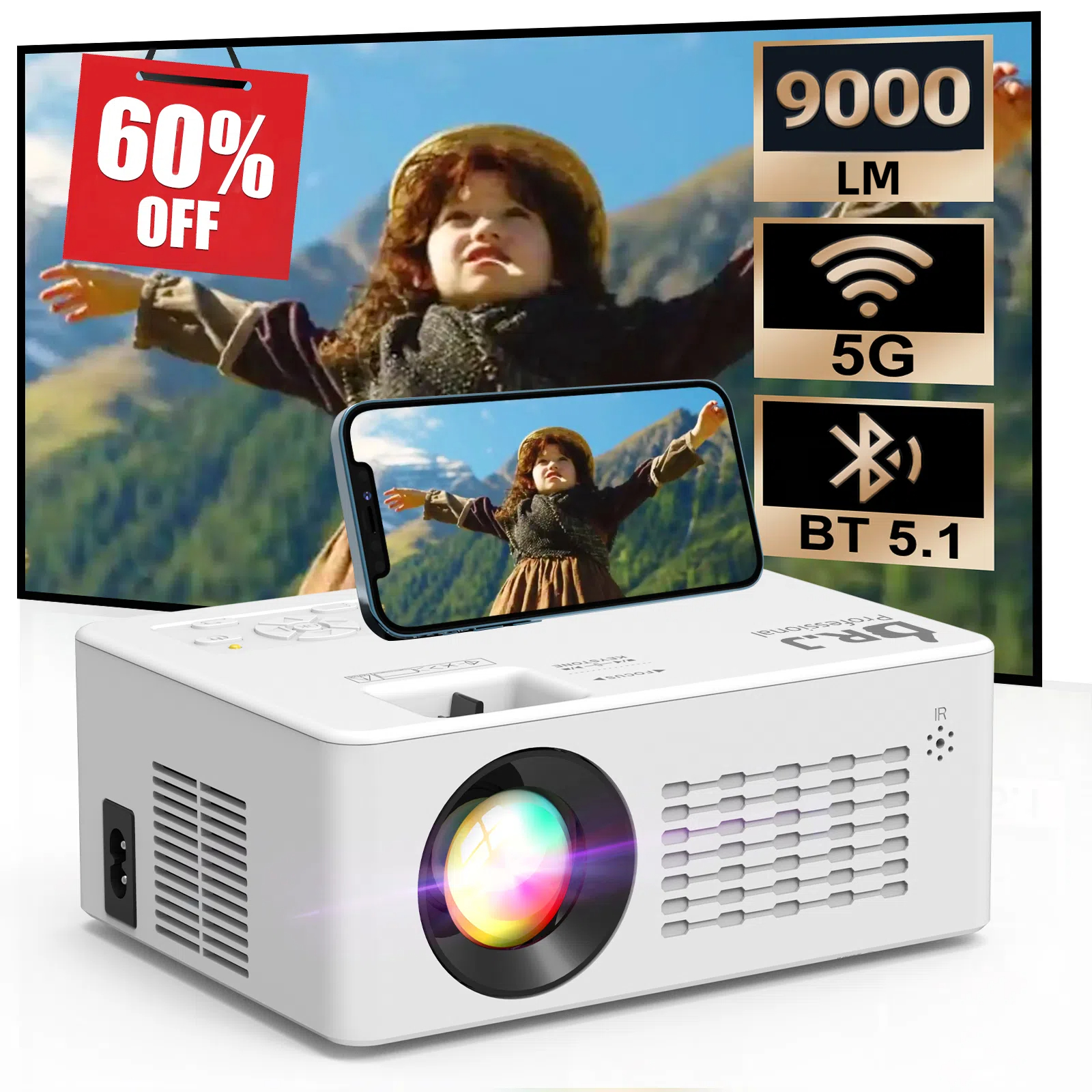 VANKYO Leisure 510 HD Movie Projector, Video Projector with 230 ...