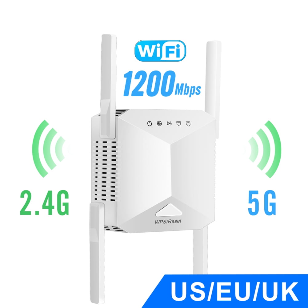 5G WiFi Repeater Wifi Amplifier Signal Wifi Extender Network Wi-fi Booster 1200Mbps 5 Ghz Long ...