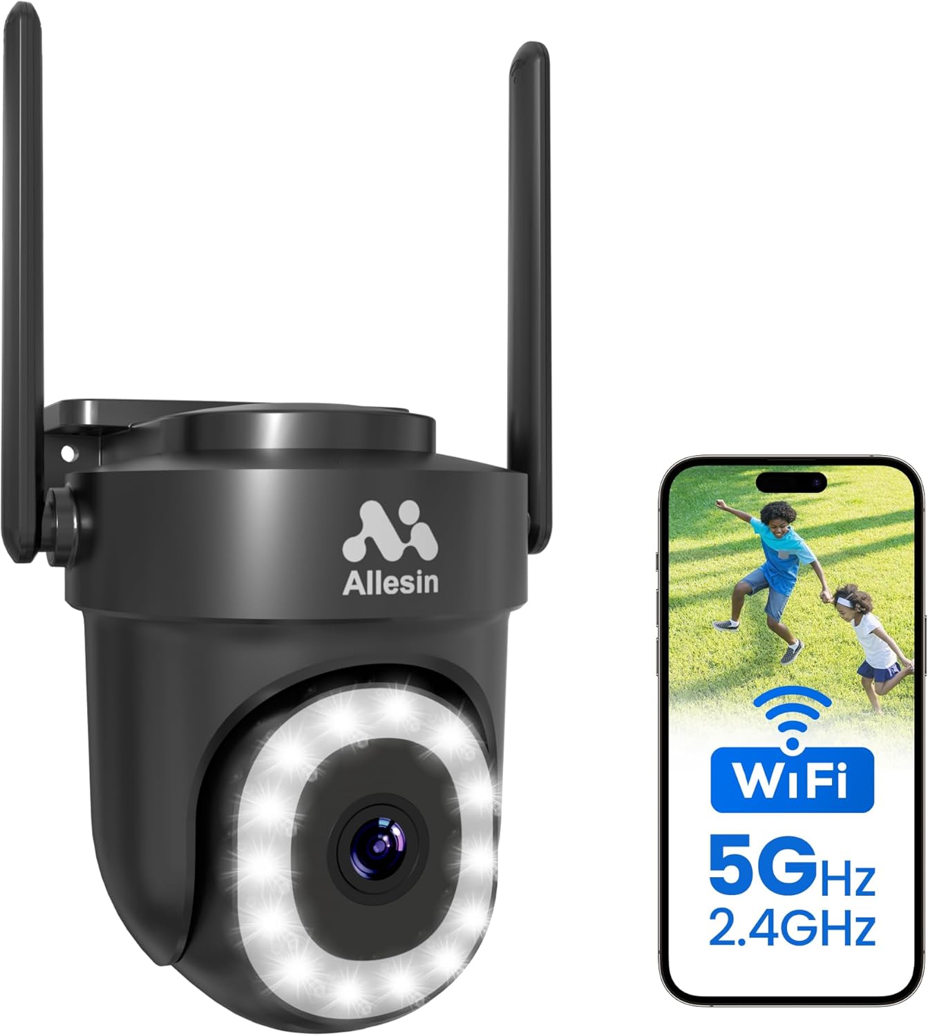 5G WiFi Security Camera Outdoor, 360°Pan-Tilt View 4MP Cameras for Home ...