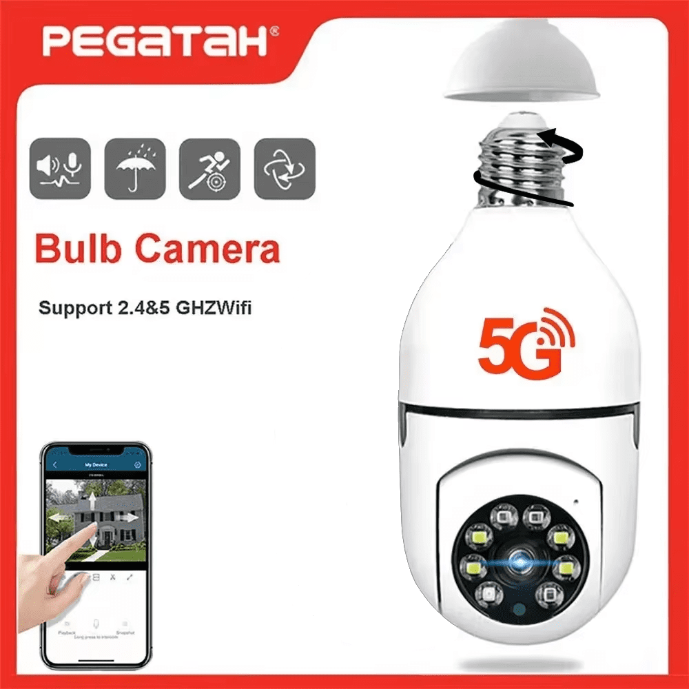 5G Wifi Surveillance Camera Full Color Night Vision Auto Human Tracking ...