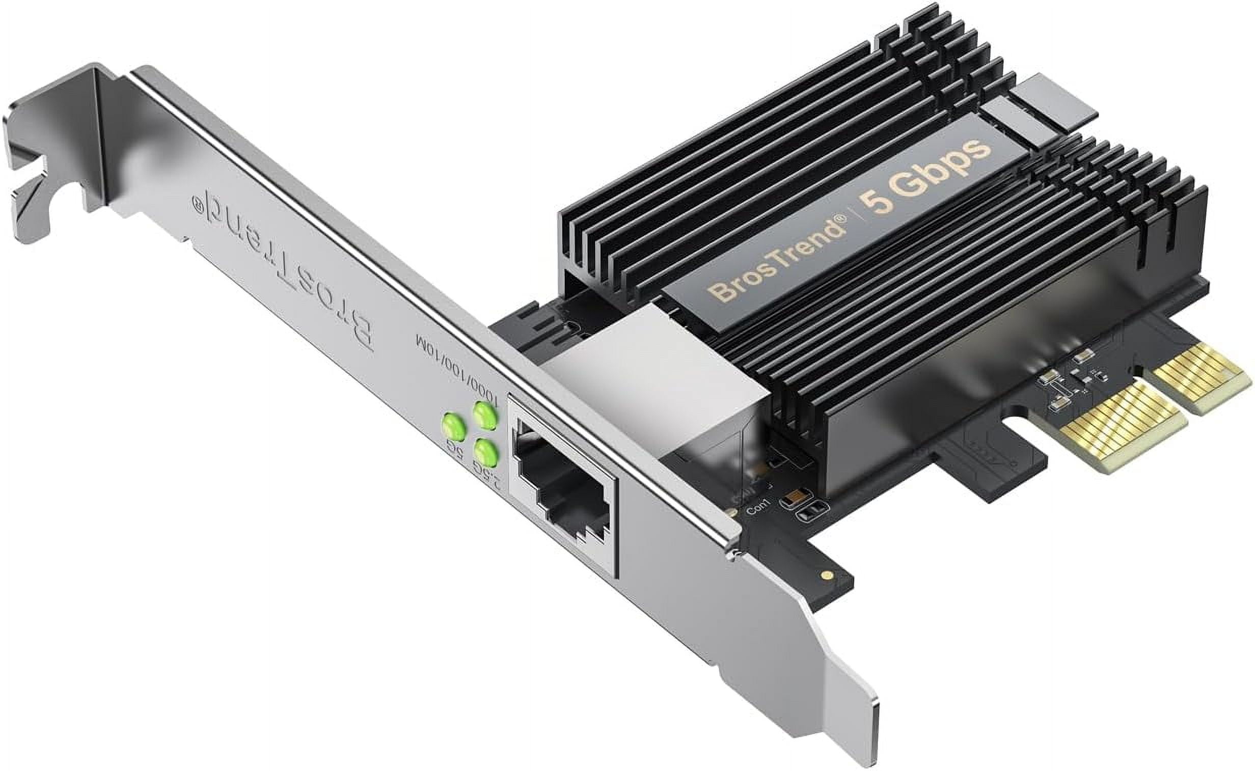 5Gb PCIe Network Card, PCIe Ethernet Card with Extra Low-Profile, PCI ...