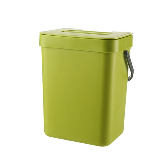 5Green Wall Mounted Trash Can With Lid Punch Design Hanging Kitchen ...