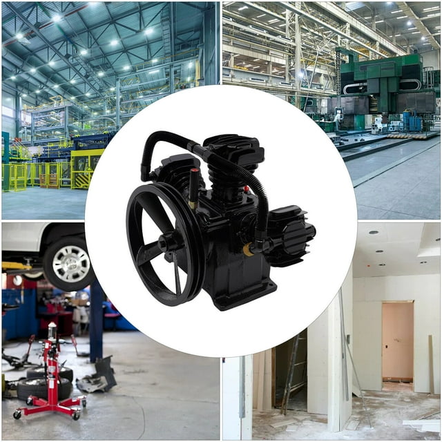 5HP Air Compressor Pump Head Aluminum 115PSI 12CFM 3 Cylinder 1 Stage ...