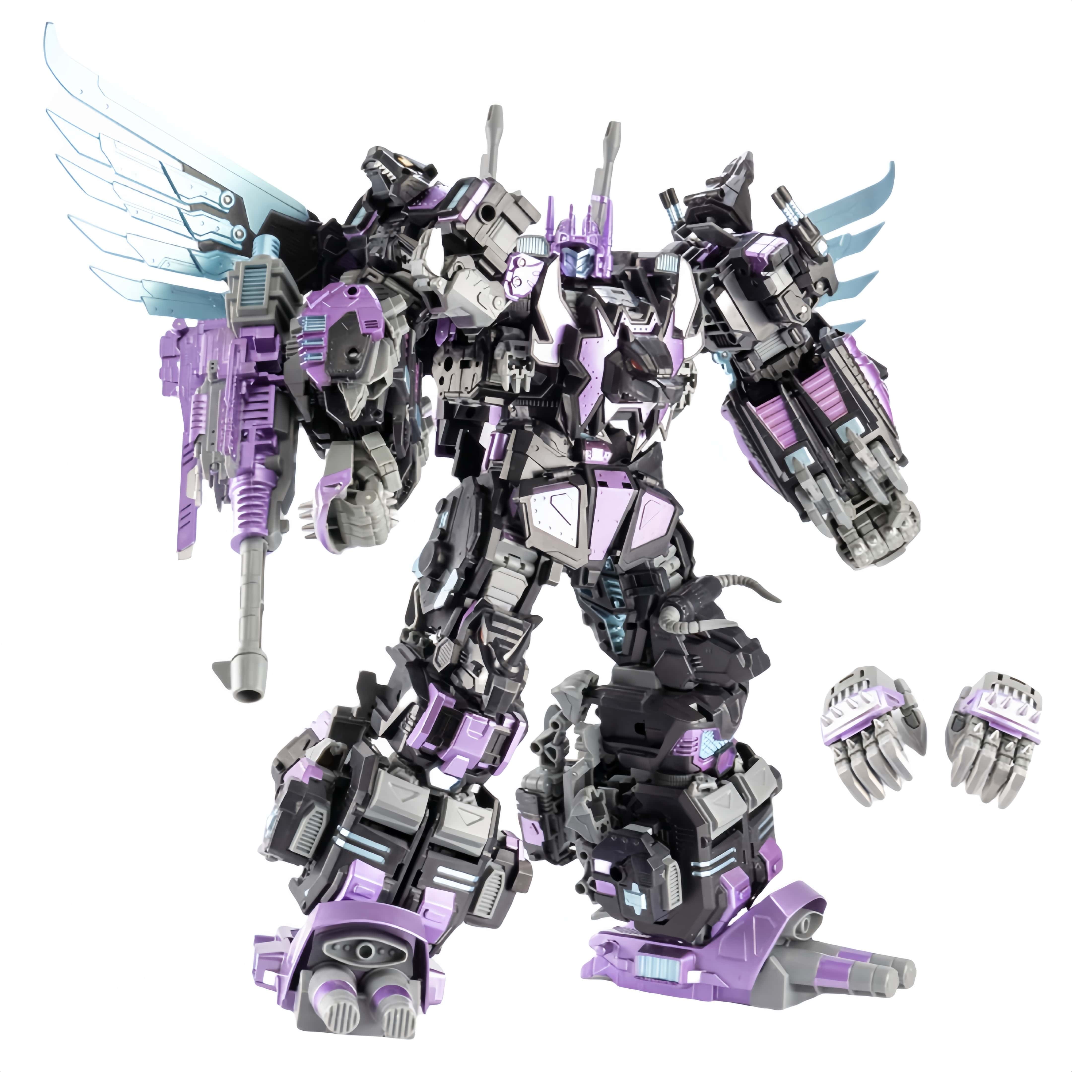 5IN1 Dull Black Predaking with Paw Deformation Robot Toy Giant ...