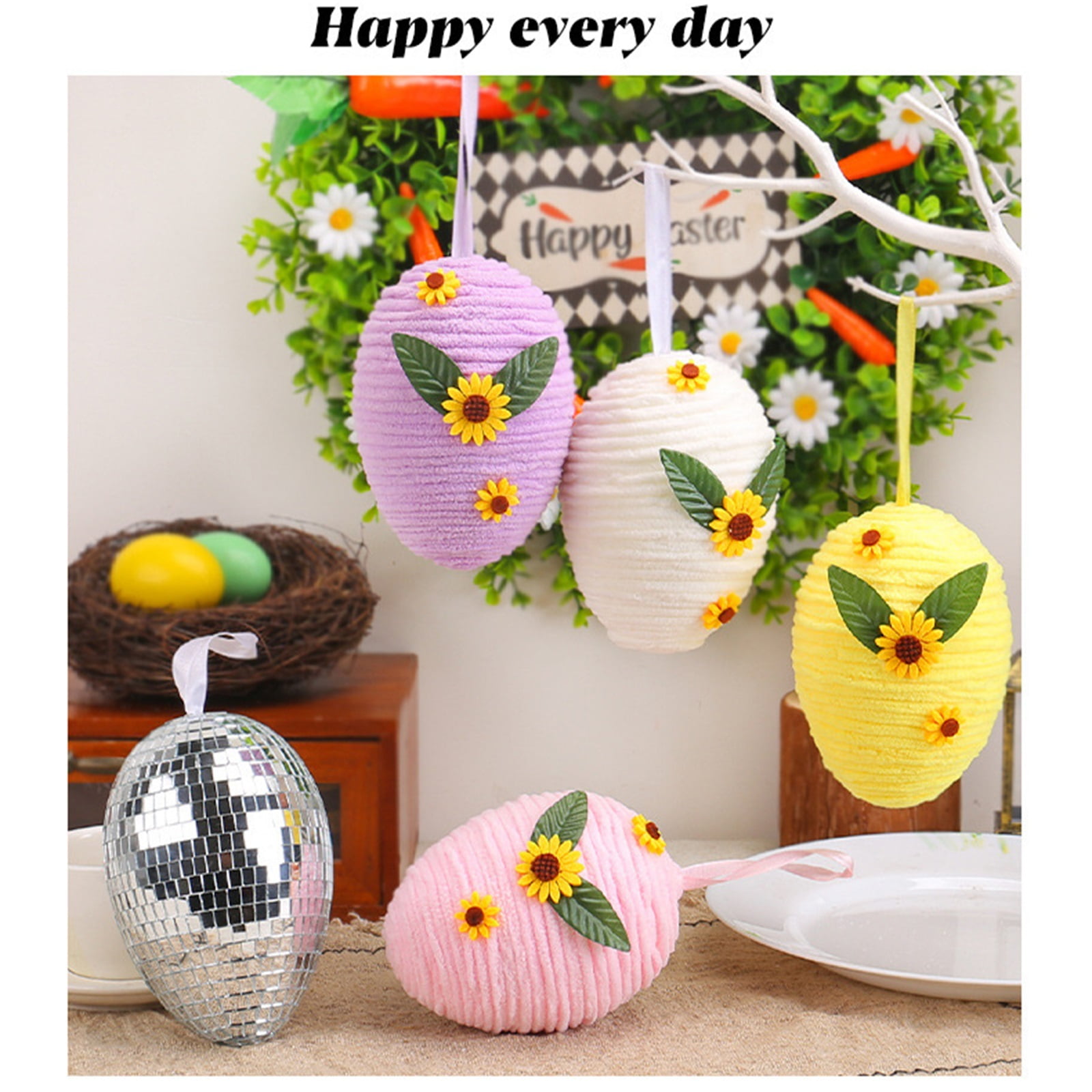 5In Easter Egg Decoration Creative Diy Woven Egg Decoration Party ...