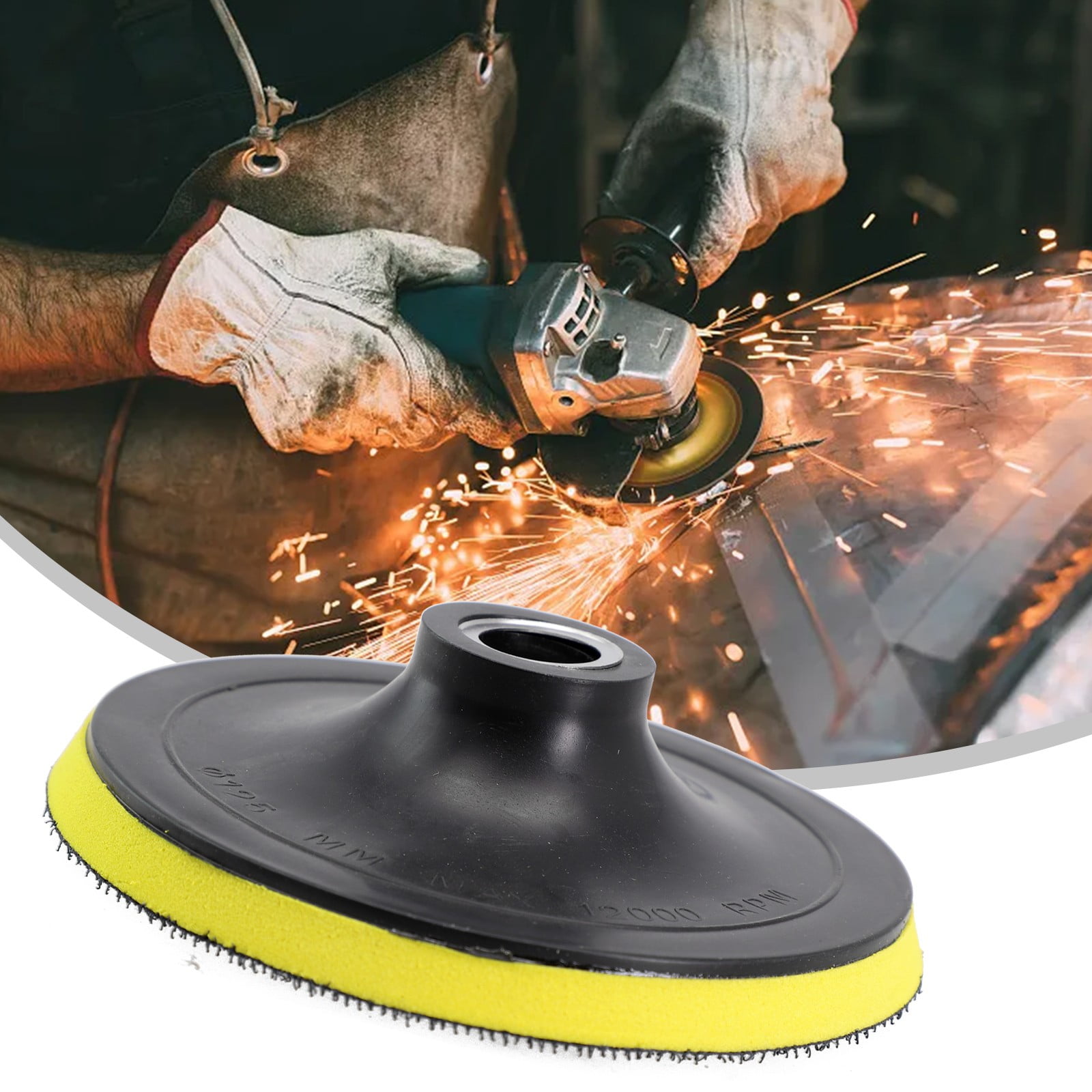 5Inch 125Mm Hook and Loop Buffing Pad Rotary Backing Pad M10/M14 Drill ...