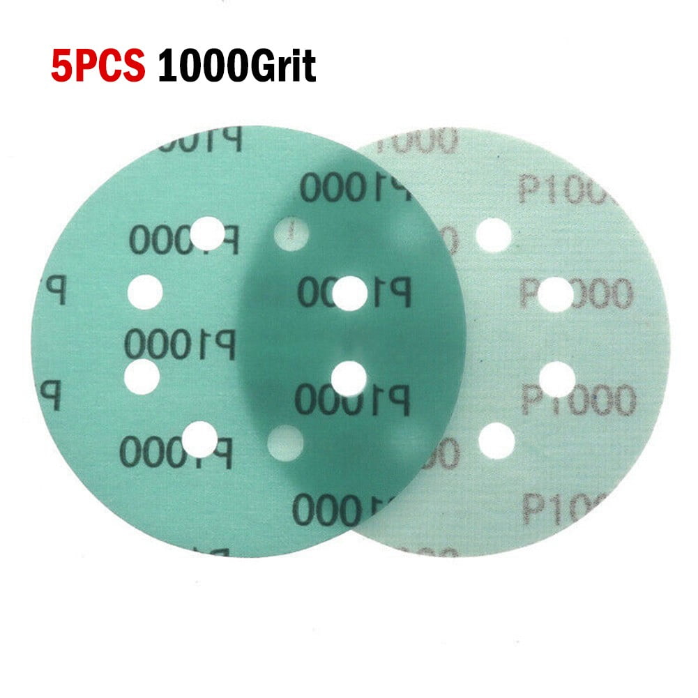 5Inch 8Hole Sanding Discs& Wet Dry Pet Film Green Sandpaper Polishing ...