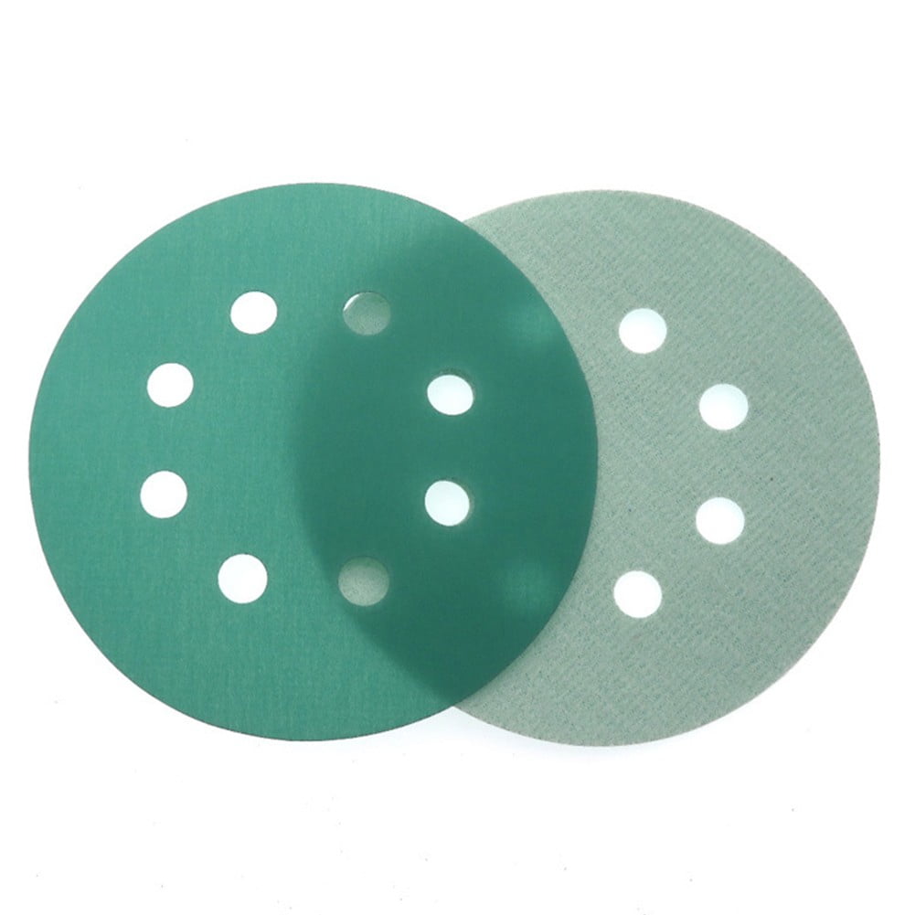 5Inch 8Hole Sanding Discs& Wet Dry Pet Film Green Sandpaper Polishing ...