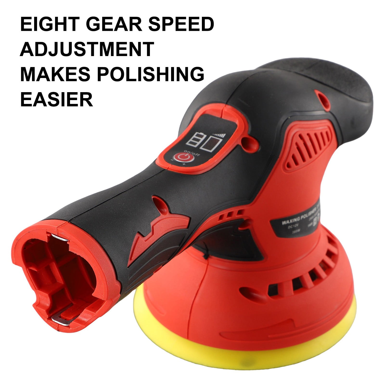 5Inch Cordless Polisher 8 Gears 6000Rpm Car Polishing Machine Wireless ...
