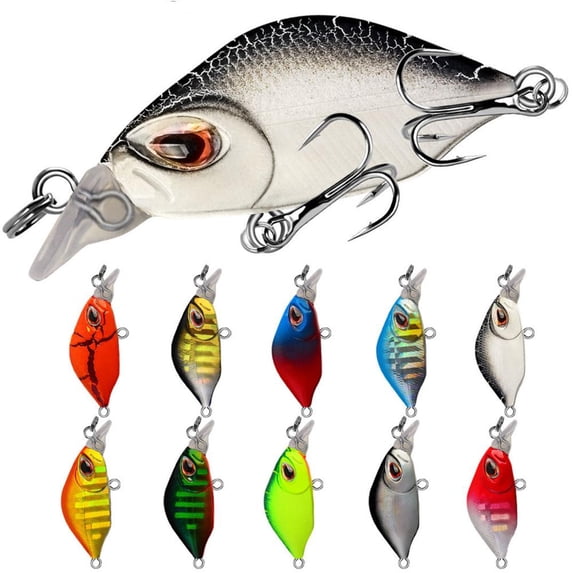 5Inch Sinking Minnow Fishing Lures, Pack Of 10 Realistic Bionic Hard ...