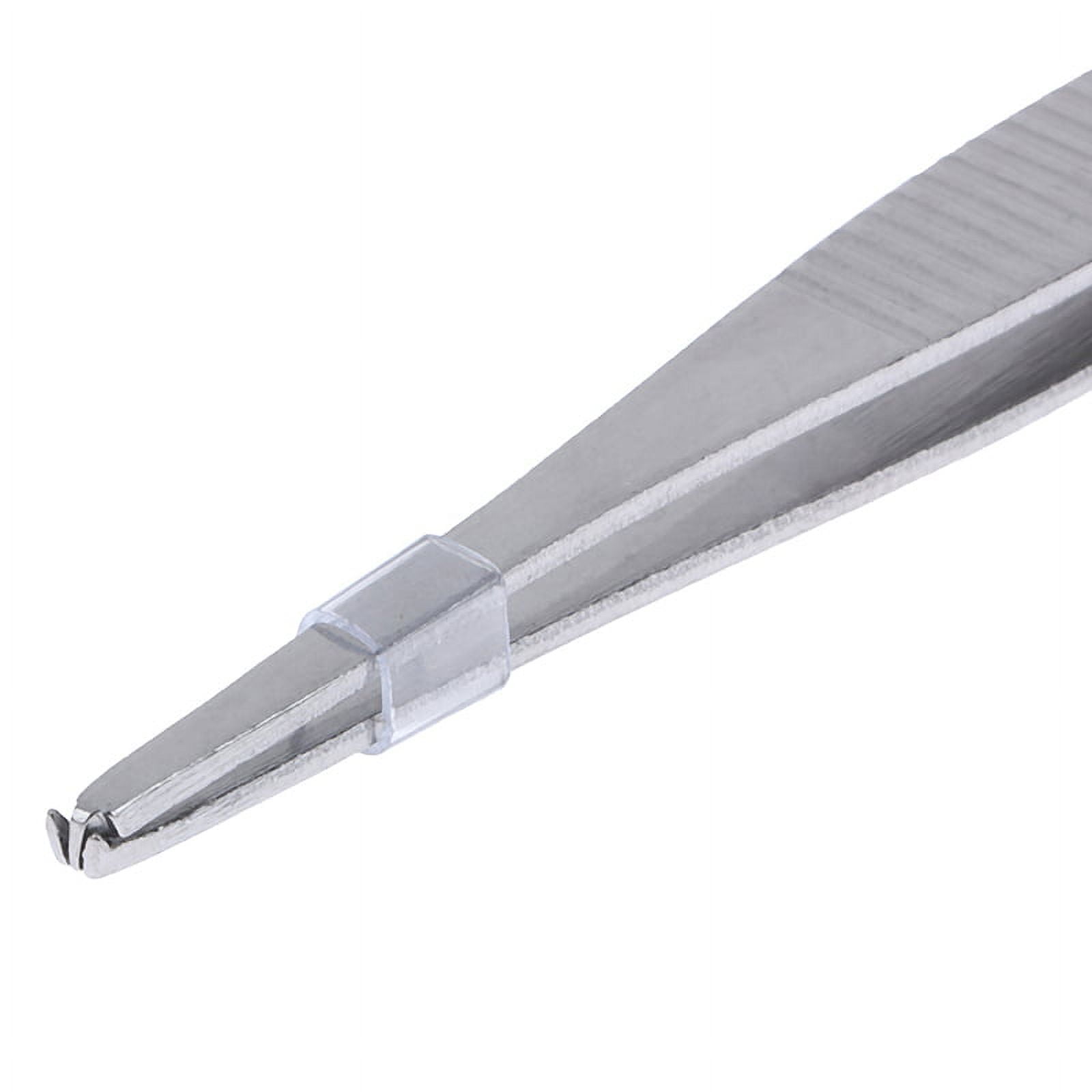 5Inch Stainless Steel Toothed Tweezers Home Tissue Tweezers Precise ...
