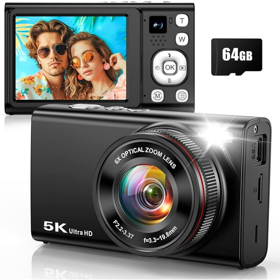 5K 96MP Digital Camera for Photography with 6X Optical Zoom,2025 ...