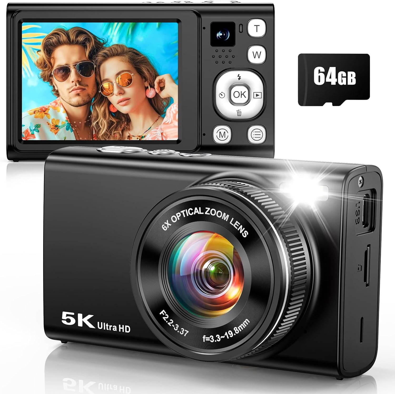 5K 96MP Digital Camera for Photography with 6X Optical Zoom,2026 ...
