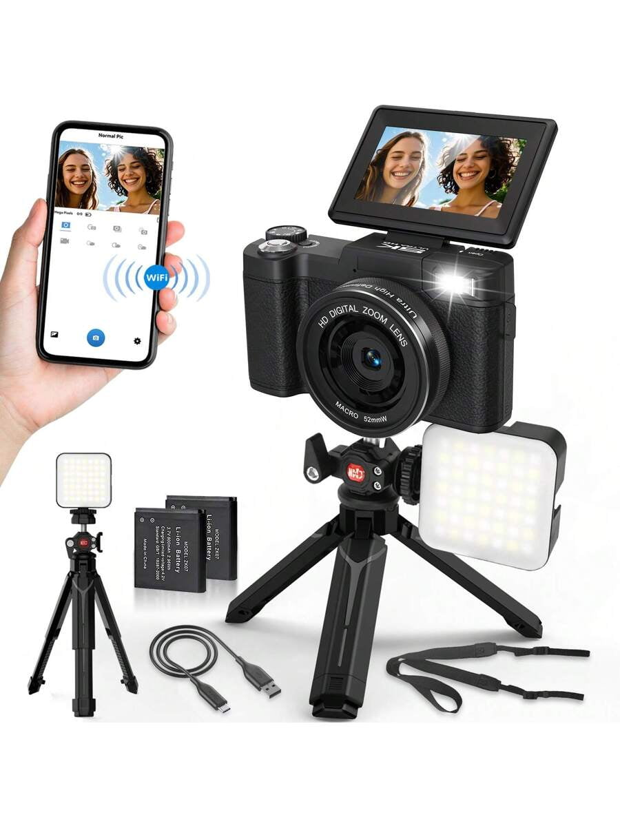 5K Digital Camera For Photography With WiFi 64MP Vlogging Camera With ...