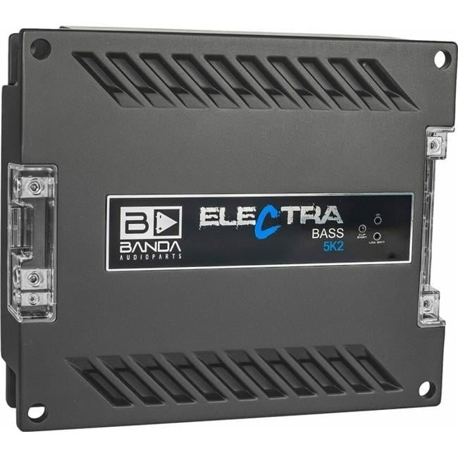 5K2 5000 watts Electra 1 Channel Max at 2 Ohm Car Audio Amplifier with Bass Boost Subsonic ...